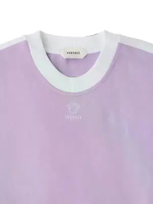 Versace Embroidered Logo Stretch Cotton-jersey T-shirt