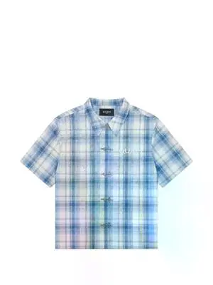 GUAPI Glacier Plaid Crystal-embellished Shirt - Blue