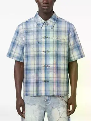 GUAPI Glacier Plaid Crystal-embellished Shirt