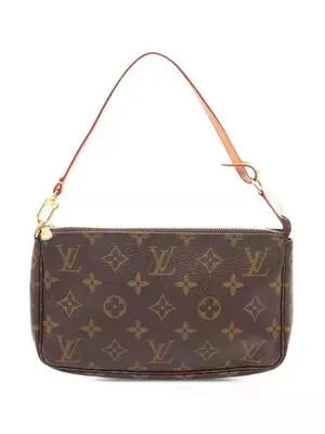 LOUIS VUITTON 2001 Monogram Pochette Accessoires Shoulder Bag - Brown