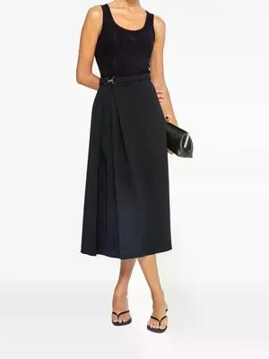 NISSA High-waisted Midi Skirt - Black
