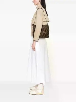 Fendi Zucca Canvas Shoulder Bag