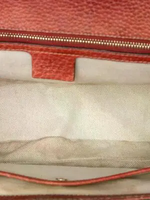 Gucci Leather Bamboo Satchel With Tassel Detail - Red