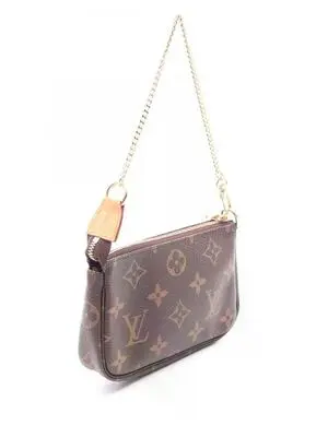 LOUIS VUITTON 2021 Monogram Mini Pochette Accessoires Handbag - Brown