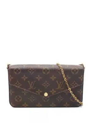 LOUIS VUITTON 2020 Monogram Pochette Felicie Crossbody Bag - Brown