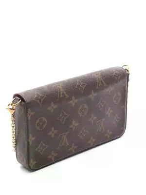 LOUIS VUITTON Monogram Pochette Felicie Crossbody Bag - Brown