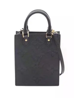 LOUIS VUITTON 2021-2026 Monogram Empreinte Petit Sac Plat Satchel - Black