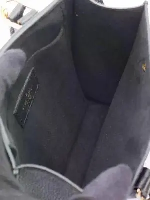 LOUIS VUITTON Monogram Empreinte Petit Sac Plat Satchel - Black