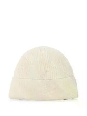 Stone Island Logo-patch Ribbed-knit Beanie Hat