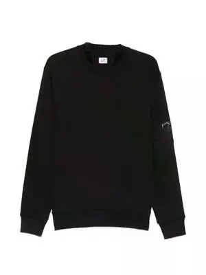 C.P. COMPANY Crewneck Sweatshirt With Lens Detail - Black