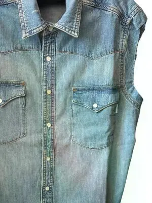 AMISH Frayed-edge Sleeveless Shirt