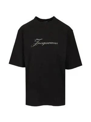 Jacquemus Logo-print Short-sleeve T-shirt - Black
