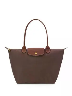 Longchamp Medium Le Pliage Leather-trim Shoulder Bag - Brown