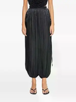 NISSA High-waisted Chiffon Pants - Black