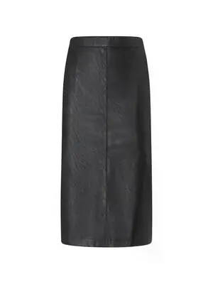 Pinko Nappa-leather-effect Pencil Skirt - Black