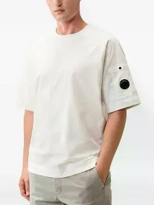 C.P. COMPANY Lens-detail Raglan-sleeve T-shirt - White