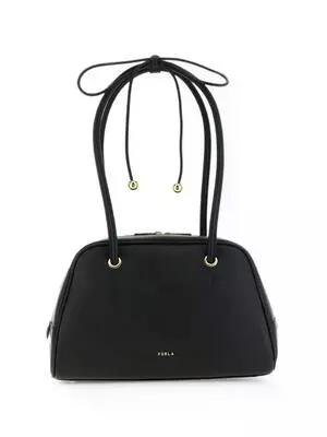 Furla Poppy Full-grain Leather Tote Bag - Black