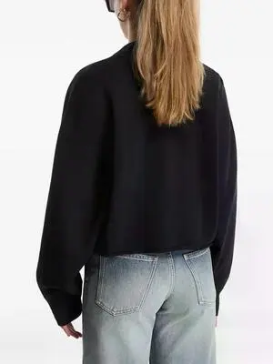 Off-White Logo-embroidered Polo-collar Sweater
