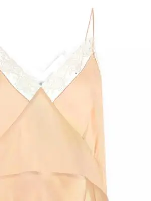 Magda Butrym Lace-trimmed Draped Silk Satin Dress