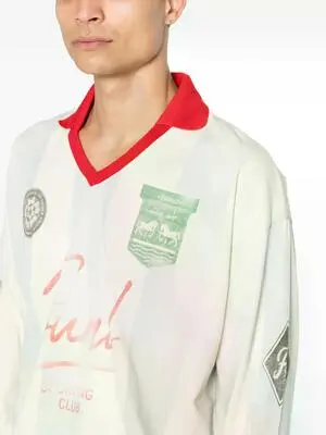 FOUND Striped Graphic Print T-shirt