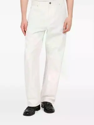 Roberto Cavalli Ray Print Straight-leg Jeans - White