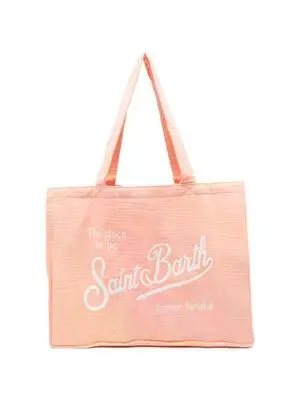 MC2 SAINT BARTH MC2 Saint Barth Logo Embroidered Beach Bag Orange