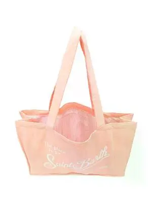 MC2 SAINT BARTH Logo Embroidered Beach Bag - Orange
