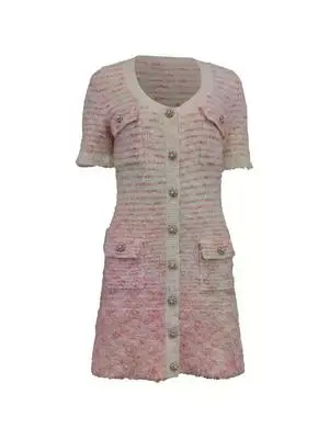 SELF-PORTRAIT Tweed Embellished Dress