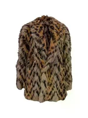 Saint Laurent Leopard-print Oversized Coat - Brown