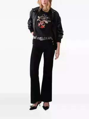 Liu Jo High Waist Flare Jeans With Jewel Buttons
