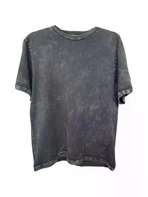 ATOMO FACTORY Acid-wash Jersey T-shirt - Black