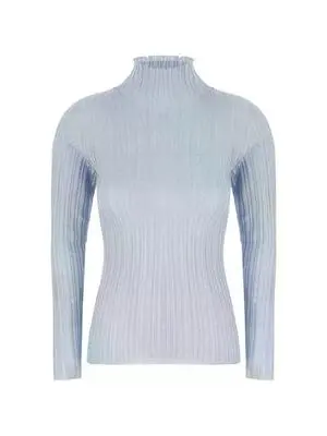 Fabiana Filippi Ribbed-knit High-neck Sweater - Blue