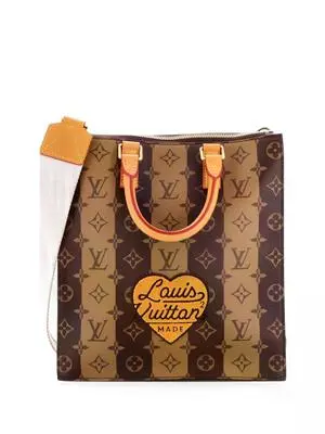 LOUIS VUITTON Sac Plat Cross Limited Edition Stripes Monogram Canvas Crossbody Bag - Brown