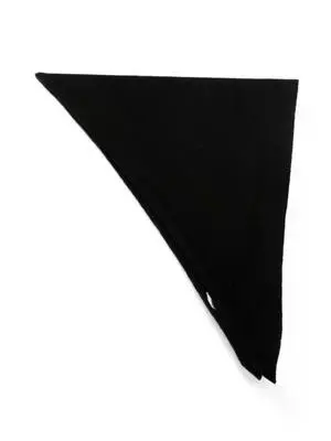 RÓHE Knitted Triangular Scarf - Black