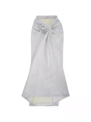 Magda Butrym Rosette-detail Jersey Asymmetric Skirt - Grey