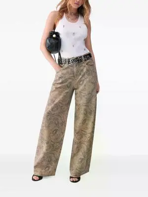 Liu Jo Embellished Cropped Ribbed Tank