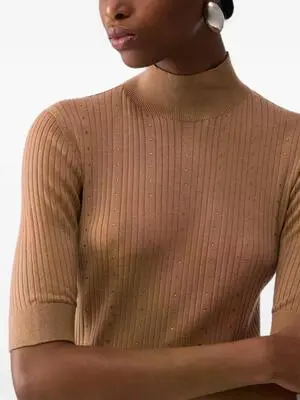 Liu Jo Wool Top With Rhinestones