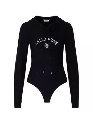 Liu Jo Knit Bodysuit With Hood And Sequins