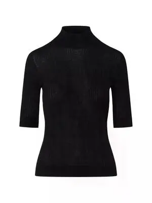 Liu Jo Wool Top With Rhinestones - Black