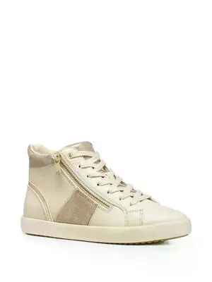 Geox Blomiee Side-zip Panelled Sneakers - Neutrals