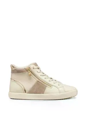 Geox Blomiee Side-zip Panelled Sneakers - Neutrals