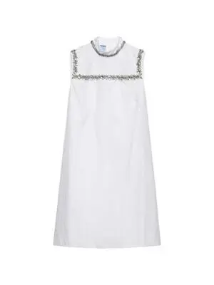 Prada Embroidered Old Reps Fabric Mini Dress