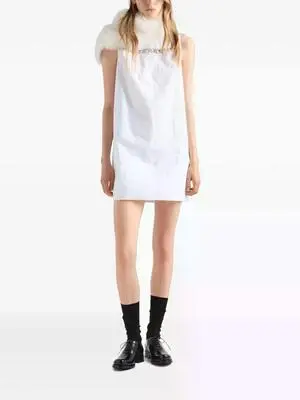 Prada Embroidered Old Reps Fabric Mini Dress