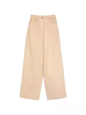 N°21 Tonal-topstitching Wide-leg Jeans - Neutrals