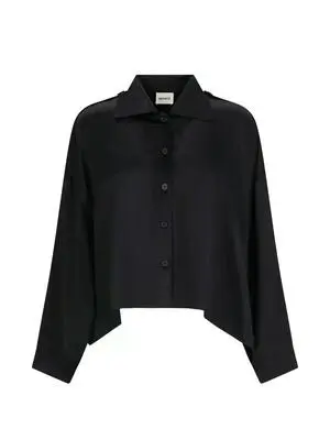 Khaite Bodine Epaulette Shirt - Black