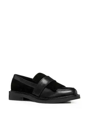 Geox Fringed Panelled Loafers