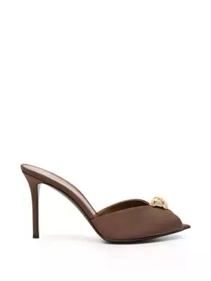 GIUSEPPE ZANOTTI Embellished Peep-toe Mules