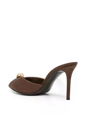 GIUSEPPE ZANOTTI Embellished Peep-toe Mules