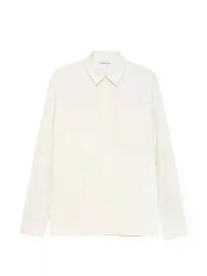 PAOLO PECORA Chest-pocket Long-sleeve Polo Shirt - White