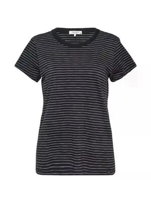 Rag & Bone Slub Striped T-shirt - Black